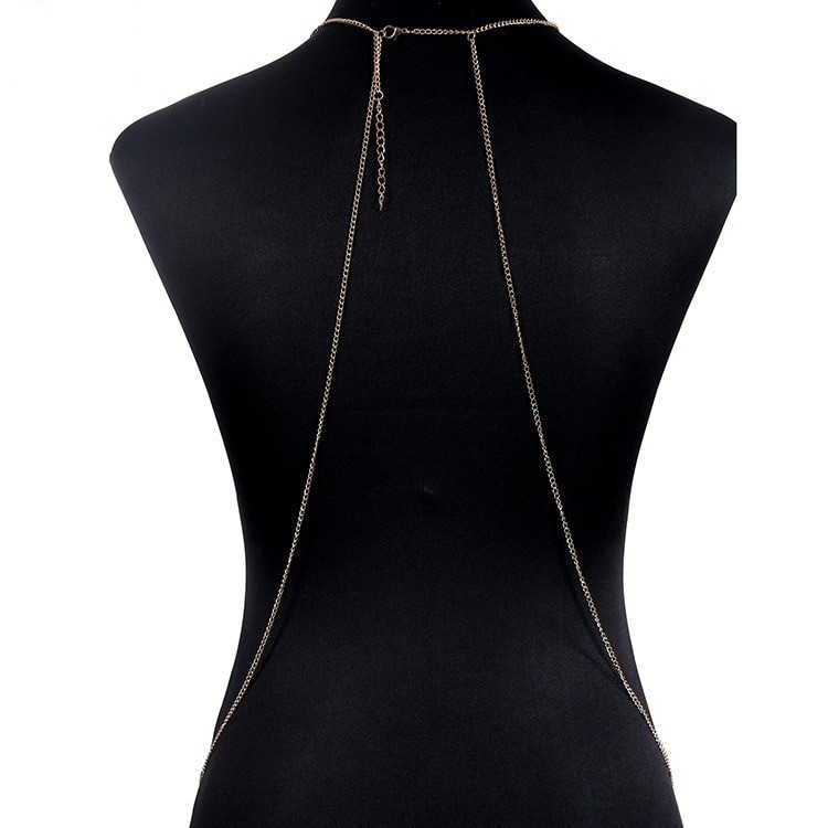 Party Fancy Multi Pearls Layered Body Chain Harness