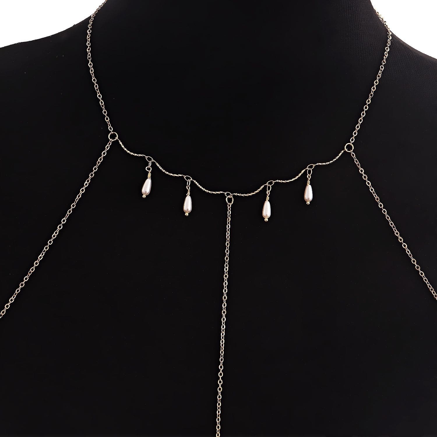 Pearl Minimalist Bra Body Chain